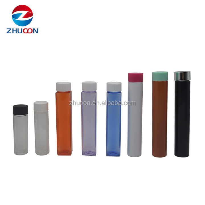 125mm Childresistant Colorful Plastic Tubes Push Down and Turn PET Tube ...