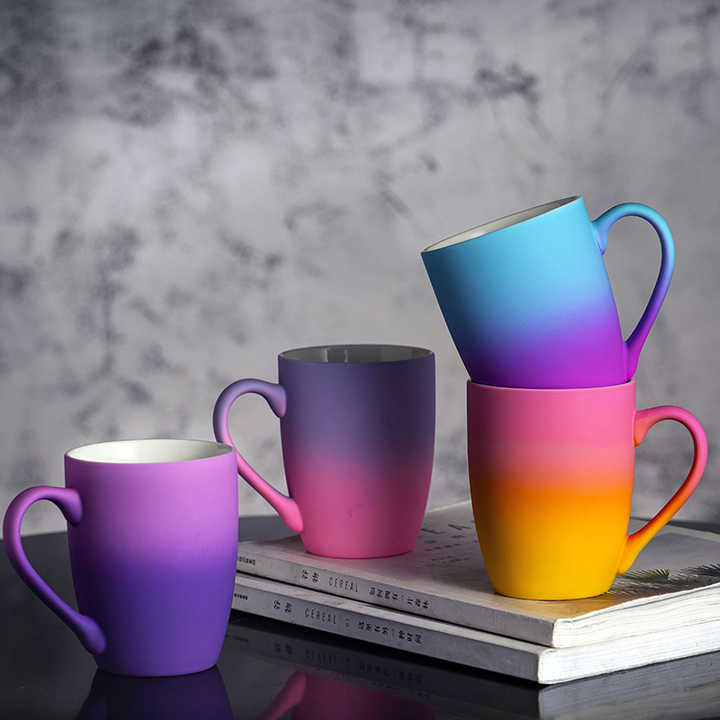 Gradient Two Toned Matte Blue and Purple 11 Ounce Mug