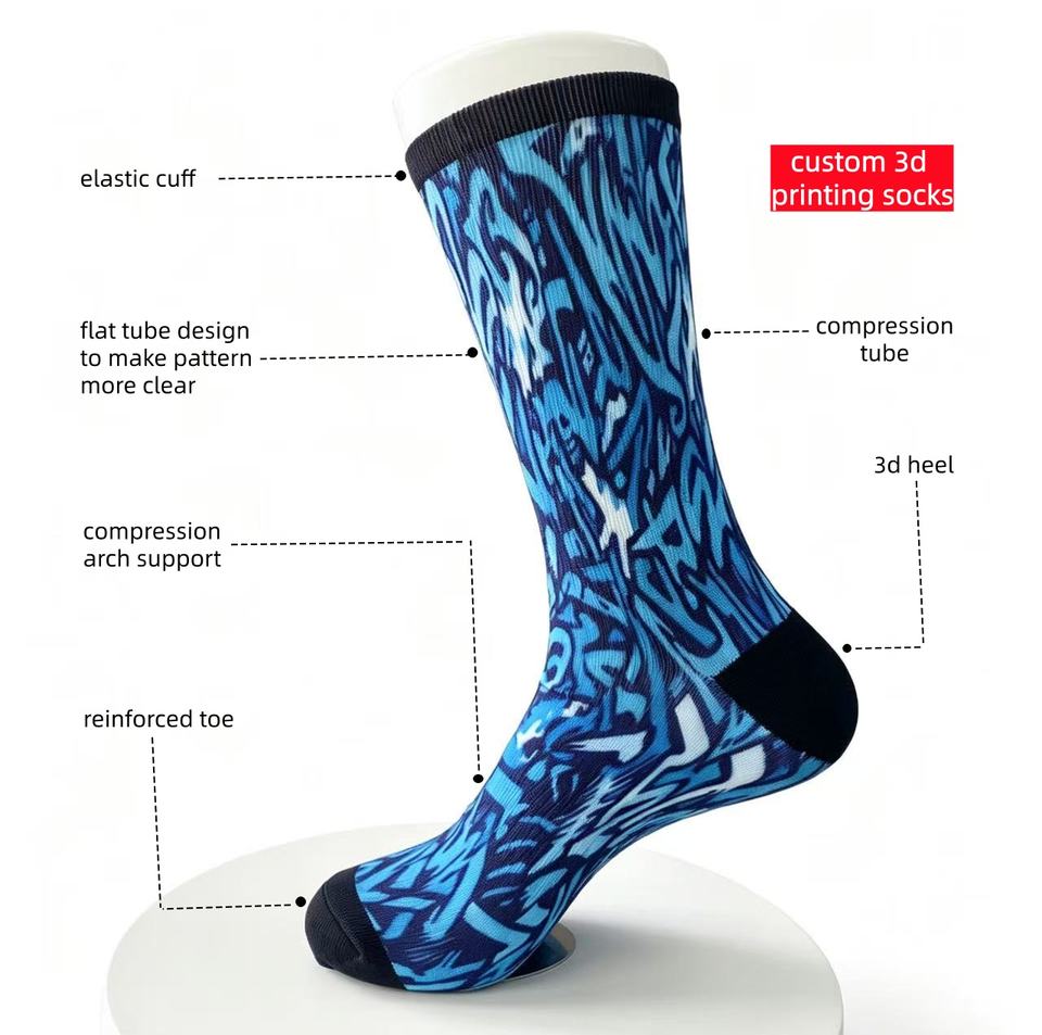 360 Digital Print Custom Logo Sublimation Disposable Autumn Ankle Crew ...