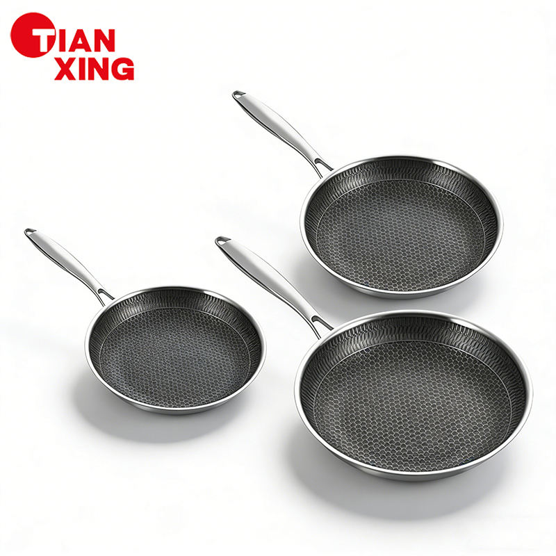 TIANXING Premium Hexclad Frying Pan Scratch Resistant Honeycomb Non ...