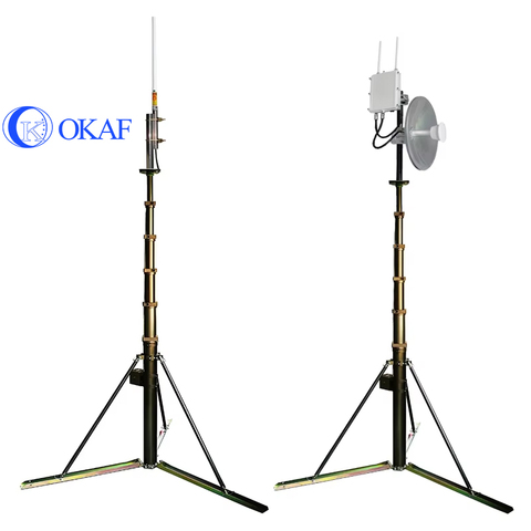 Vehicle Mounted Pneumatic Telescopic Mast with PTZ Surveillance Camera ...