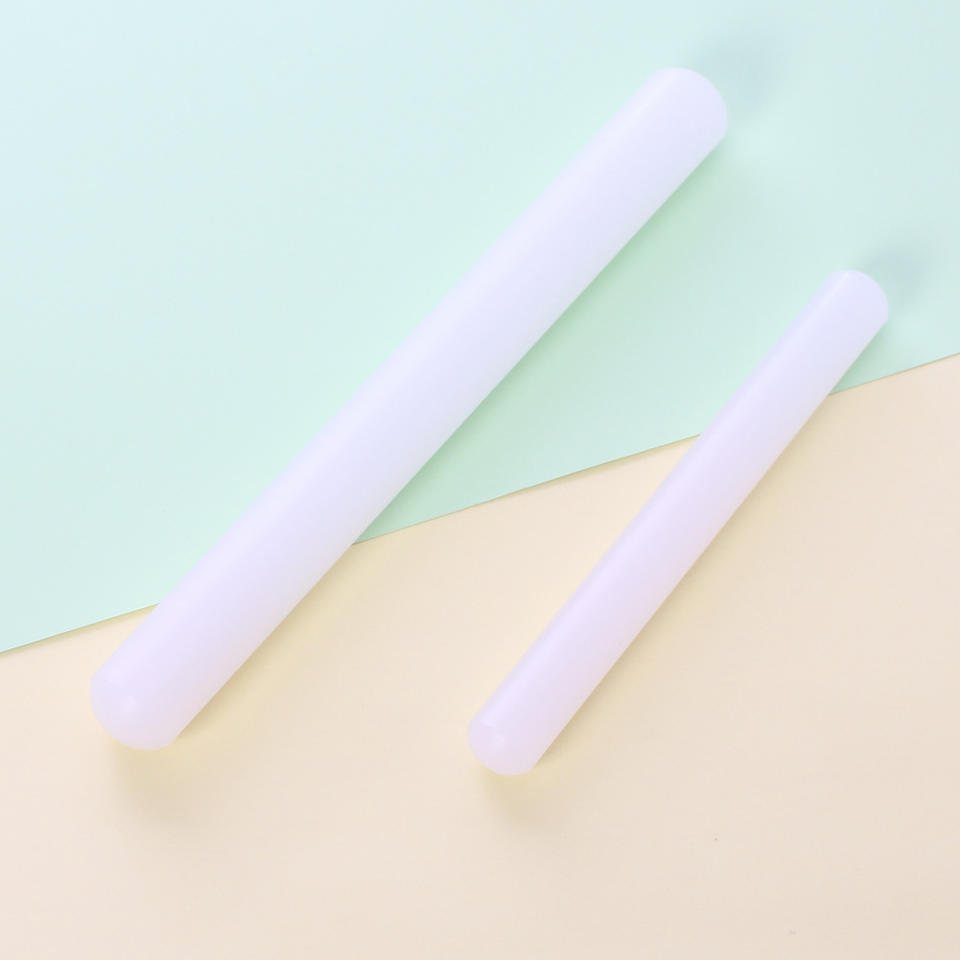 Non-Stick Plastic Fondant Rolling Pin with Guide Rings PP Dough Roller ...