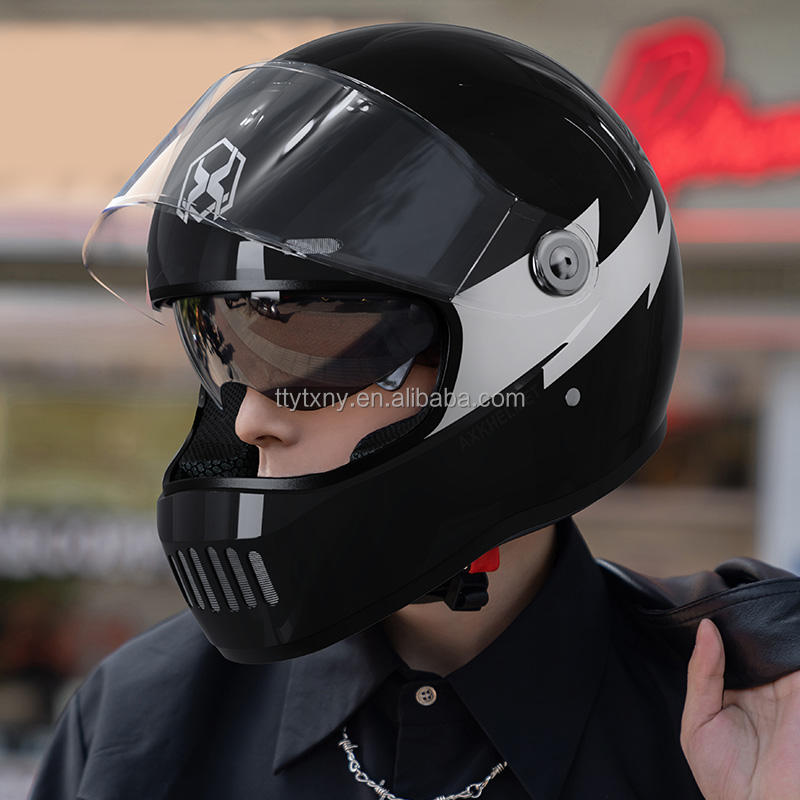 Professional All-Season PP Full Face Racing Helmet for Motorcycles ...