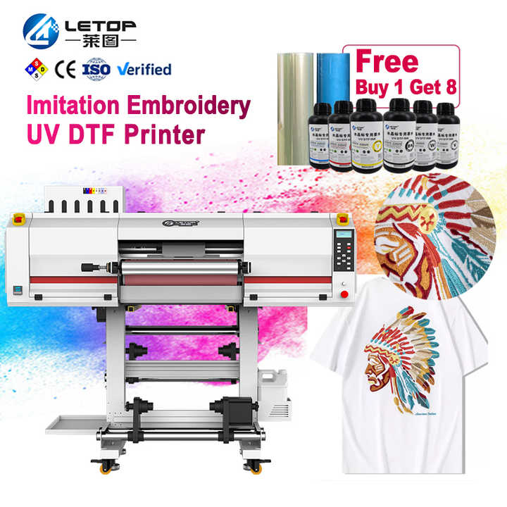 LETOP Factory Inkjet Sticker Roll-to-Roll Embroidery Machines Plotter Print Roll Digital Label ...