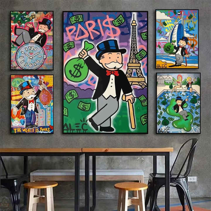 Monopoly and Inspiring Money Poster HD Picture Print Home Wall Art Deco ...