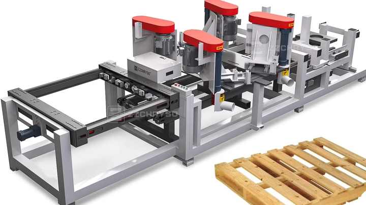 European EPAL Pallet Processing Clamp EUR Pallet Wood Pallet Nailing ...