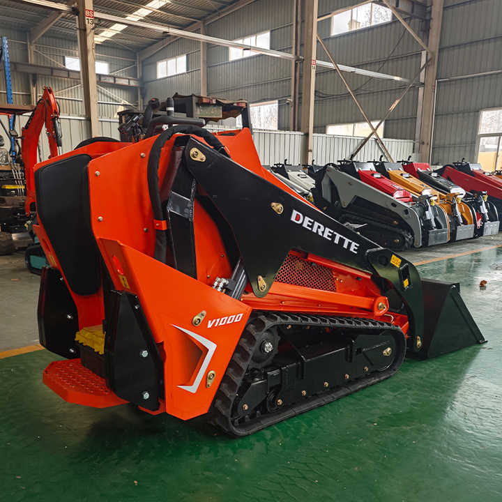 For Derette V1000 Mini Skid Steer Loader From China Compact Crawler