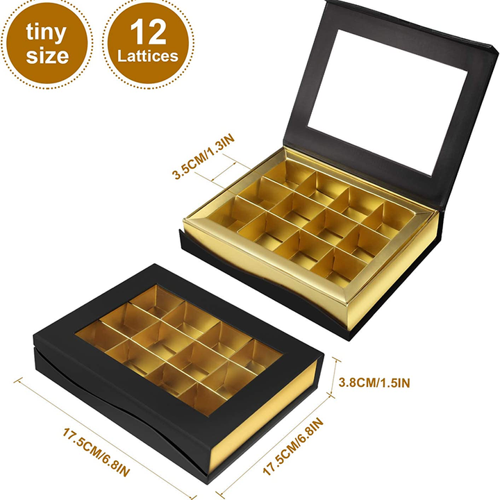 Luxury Chocolate Gift Box - Rigid 12 Cavities Packaging