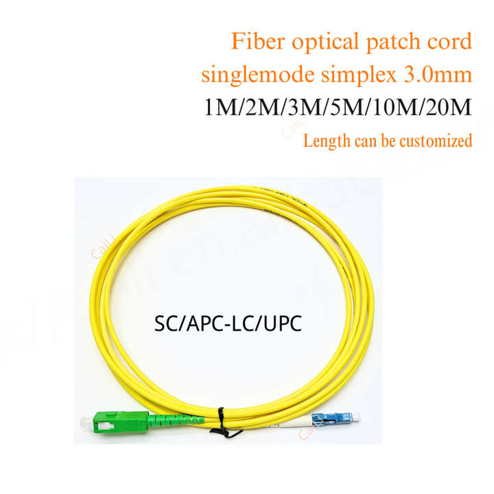 Simplex Singlemode SC/APC-LC/UPC Patch Cord Fiber Optic Cable 1M/2M/3M ...