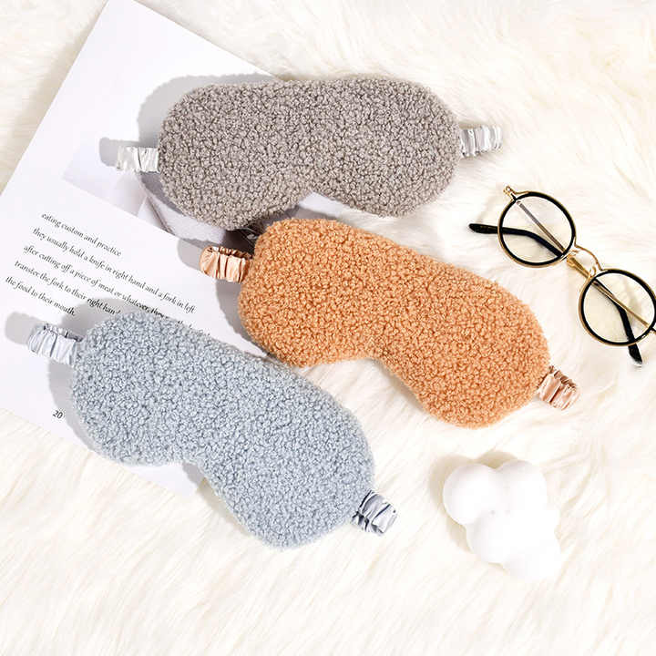 New Fashion Breathable Light Shielding Eye Mask Plush for Sleep Home ...
