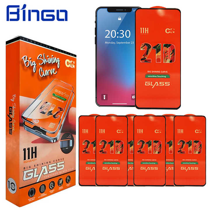 21D Mica Vidrio Templado Para Celular full glue tempered phone glass ...