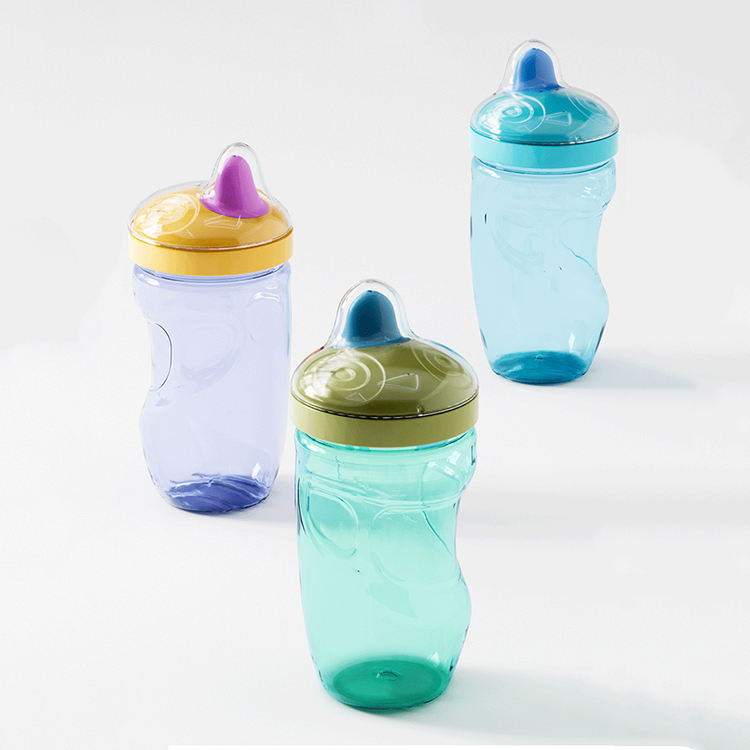 Soft Mouth Duckbill Kids Water Cups 300mL PP Infant Baby Feeding ...