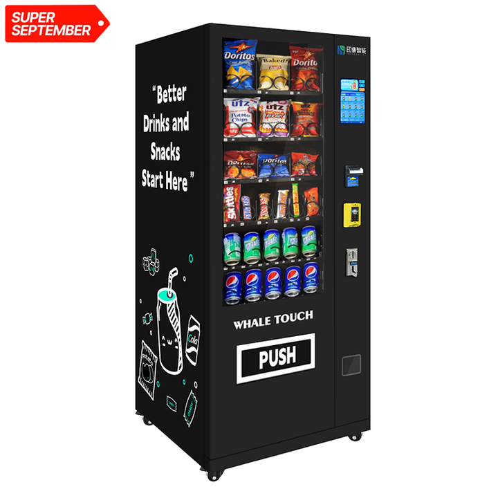 WHALE TOUCH Large Capacity 180-Slot Vending Machine for Snacks & Drinks ...