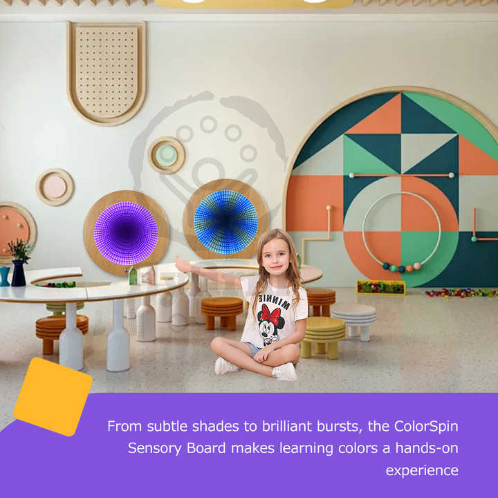 Flyfirm Wooden Frame Infinity Mirror Sensory Light - Interactive LED ...