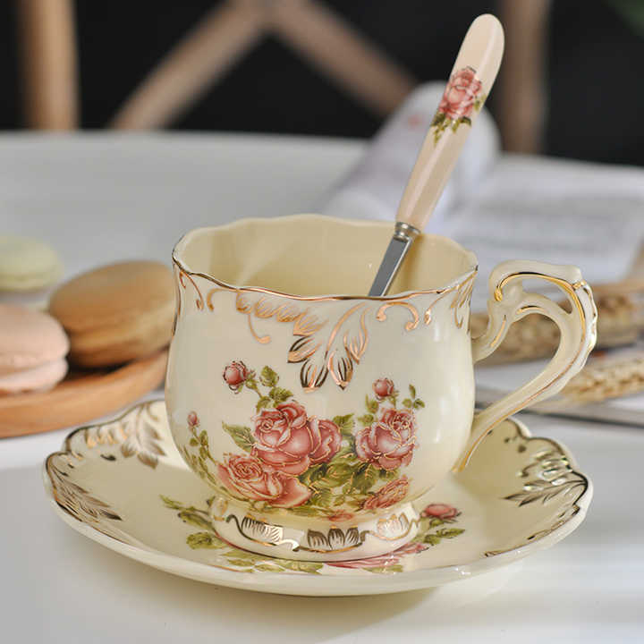 Shop Our European Style Ceramic Coffee Tea Cup Saucer Sets