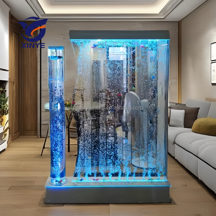 RGB Light Acrylic Water Fountain - Decorative Room Divider