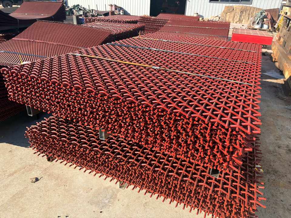 High-frequency Woven Net Manganese Steel Woven Net Edge-secured Screen ...