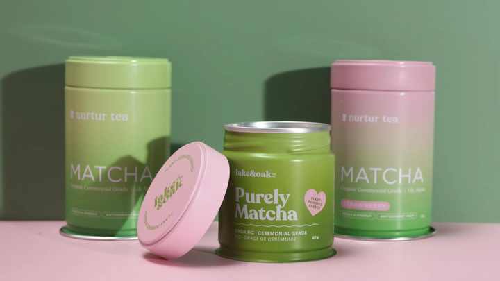 Custom Colored Green Matcha 20g Powder Tin Can 30g Tea Box