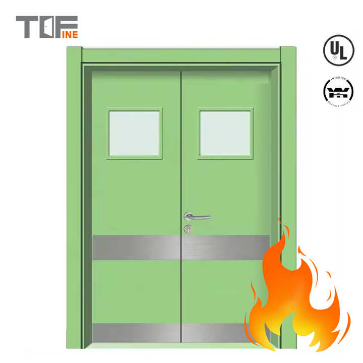 Certified Fire Rated Glass Door with Clear Vision Panel and 60/90 ...