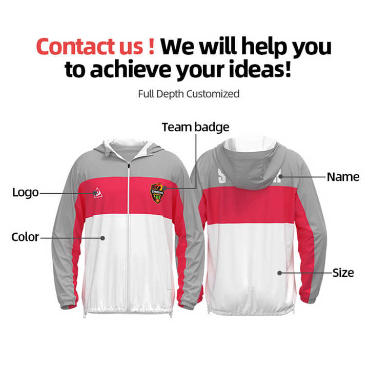 Custom Sublimated Team Uniforms Soccer Windbreaker Jackets Men's ...