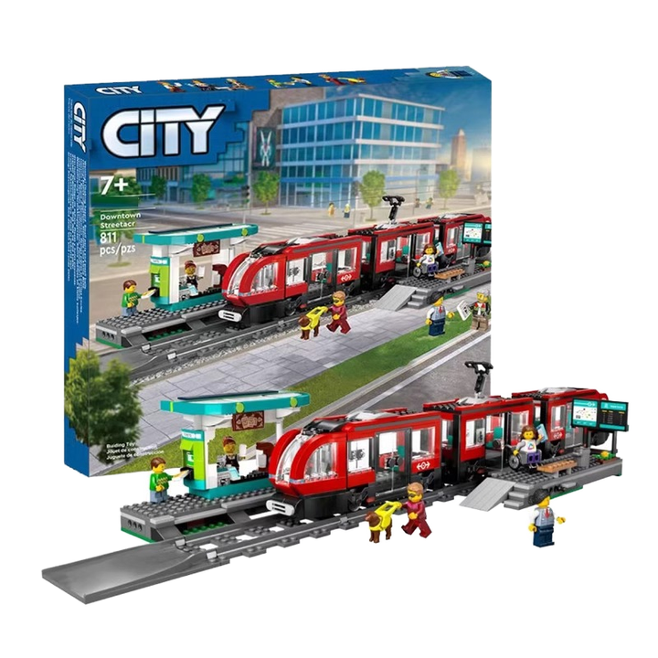 City Series DIY Plastic Model Toy Tram Building Blocks Set Educational ...