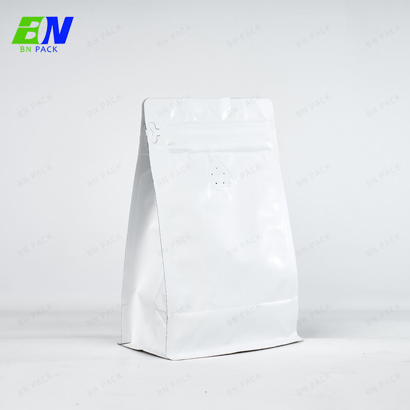 250g&500g&1KG PET Plastic Matte White & Black Empty Coffee Box Pouch ...