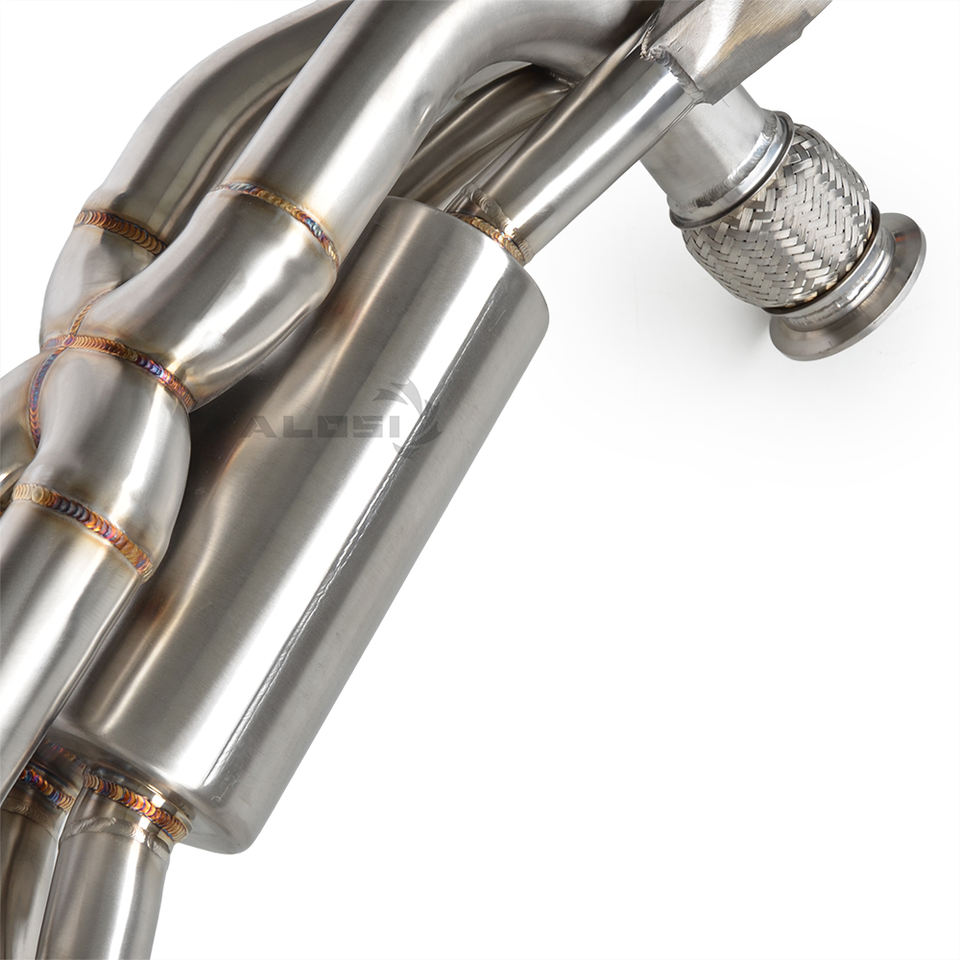 ALOSI Stainless Steel with Valve Exhaust Pipe for Lamborghini LP580 ...
