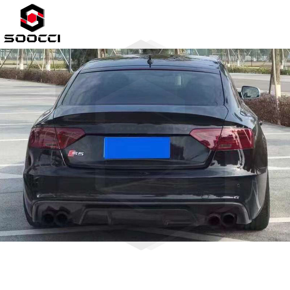 Carbon Fiber RG Style Rear Diffuser for Audi S5 B8.5 A5 Sport SLINE ...