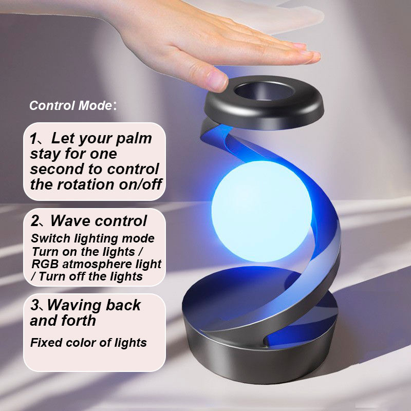 Modern Creative Desktop Ambient Light Table Lamp with Wireless Charging