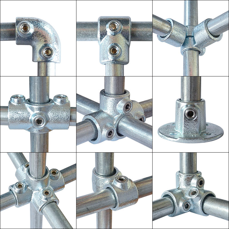 Galvanised Scaffold Tube Clamp Fence Fitting Clamp Tee 90 Degree 3 Way ...