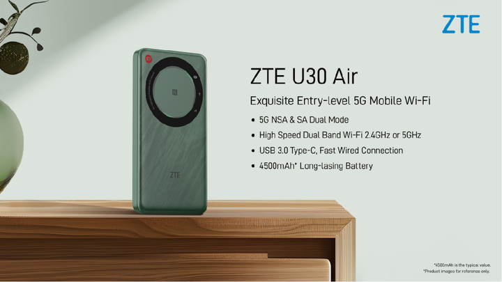 ZTE U30 Air 5G Portable WiFi Router,Dual Network, up to 650Mbps,NFC One ...