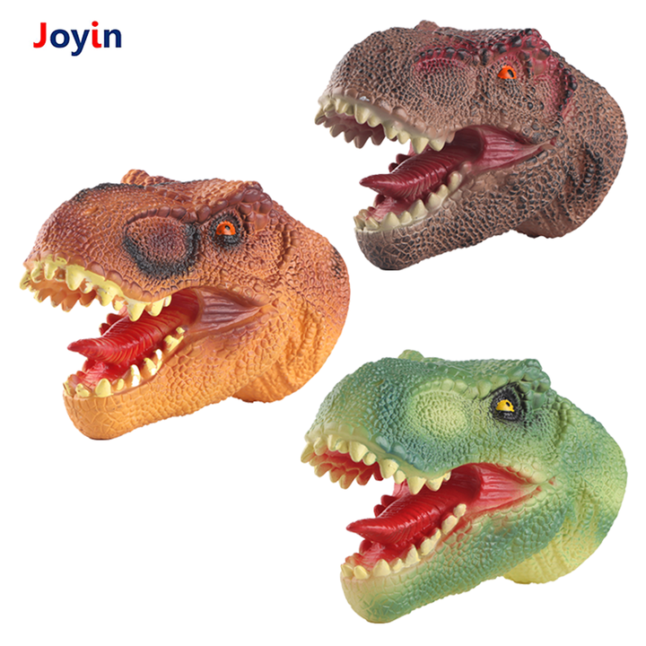 Brown Tyrannosaurus Puppet Storytelling Realistic Pvc Dinosaur Hand ...