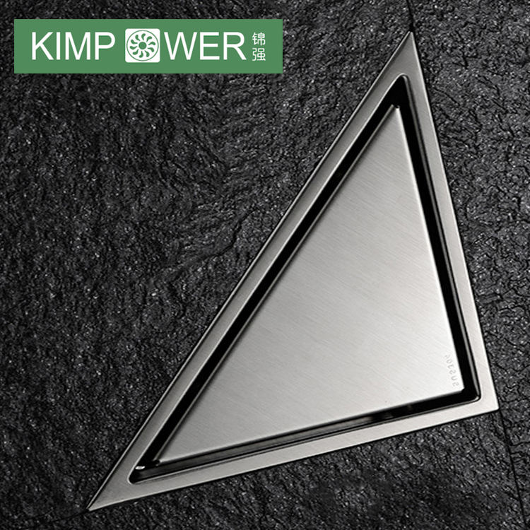 Modern Design Triangular Floor Corner Drain Polished SS304 Stainless ...