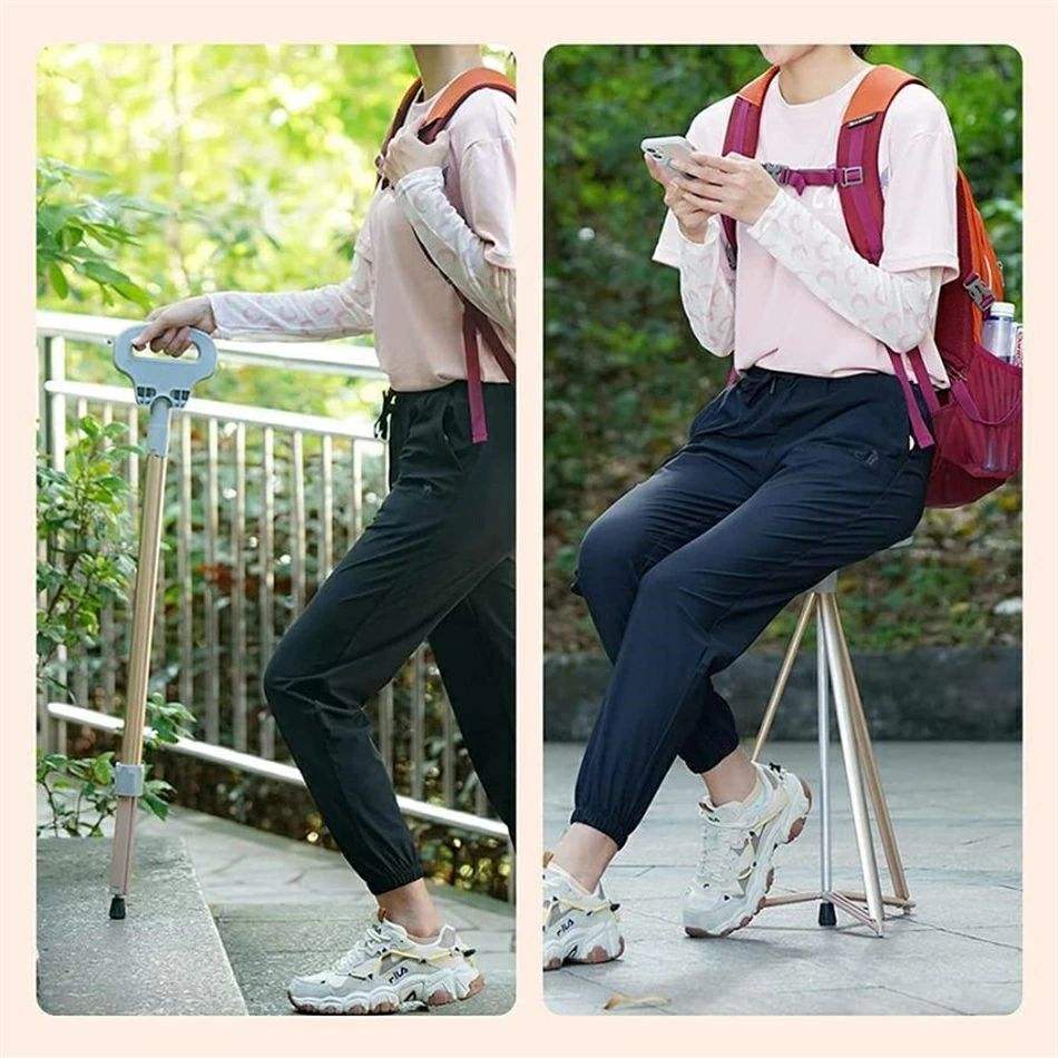 Outdoor Trekking Poles Multifunctional Crutch Stool Travel Trekking ...