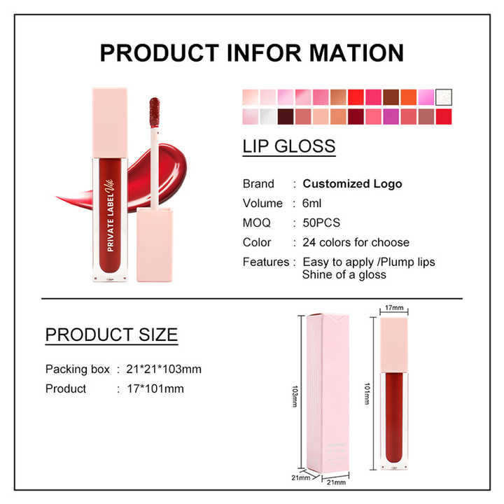Waterproof Velvet Matte Liquid Lip Gloss for Lips - OEM/ODM