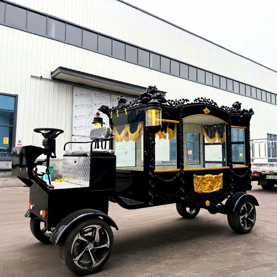 Glass Covered Customizable Funeral Hearse Horse Carriage with Q235B ...