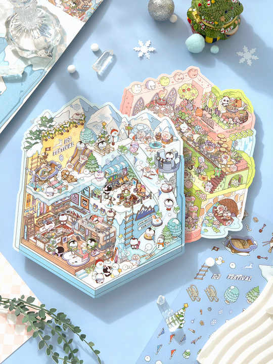 Simno Cartoon Animal Designs - DIY Stickers for Snow & Garden