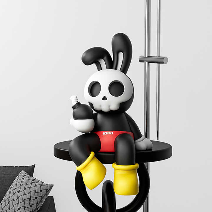 New Cartoon Bone Art Bomb Rabbit Ornaments Light Luxury High-end Home ...