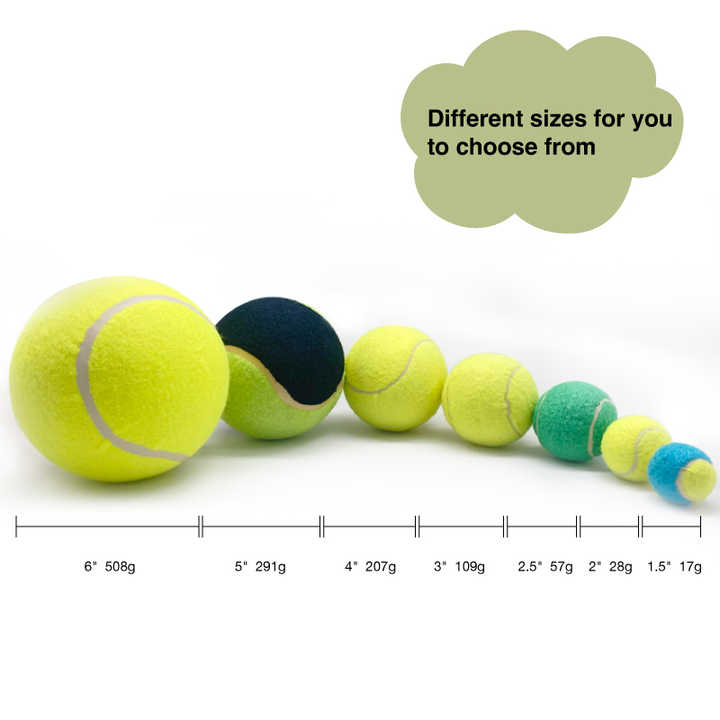 Custom Logo Squeaky Multi Color Dog Tennis Balls - Bulk