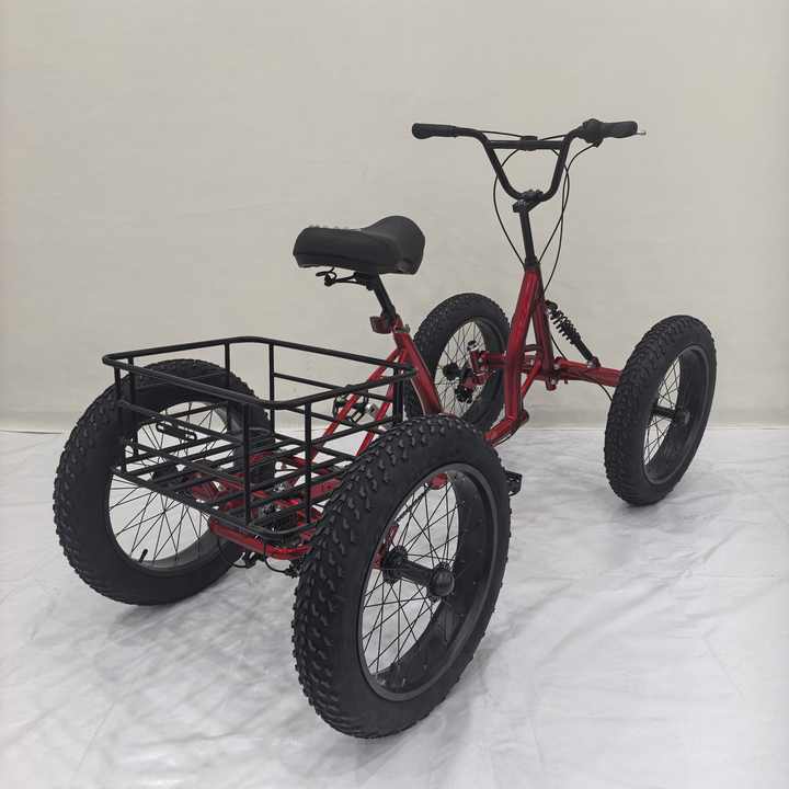 Fat Tire Electric Bike - 2025 3 Wheel Quad Bicycle with Disc Brakes