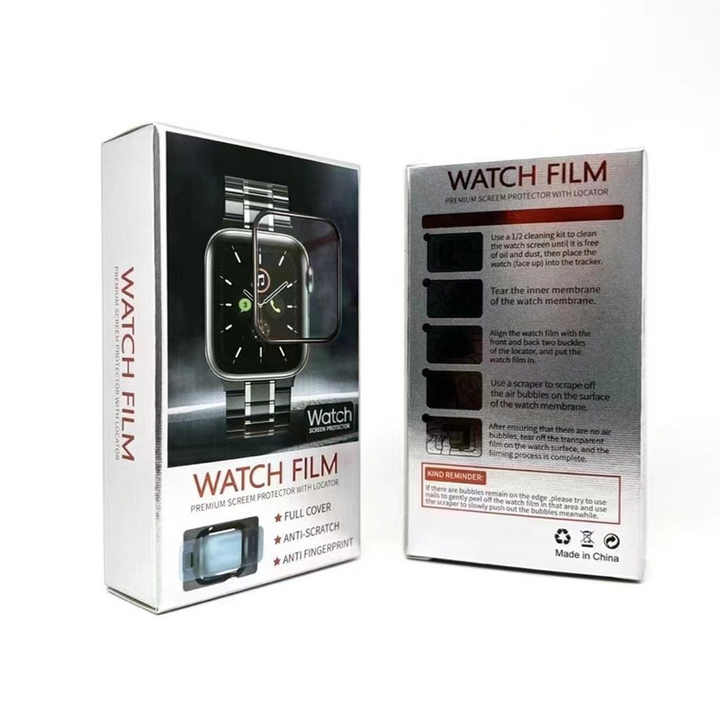 Full coverage PMMA soft for apple watch screen protector installation ...