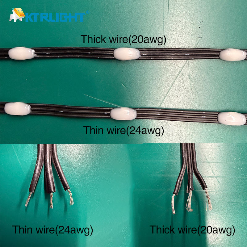 WS2811 5V 3PIN Black Wire LED String Lights RGBIC Addressable IP67 ...