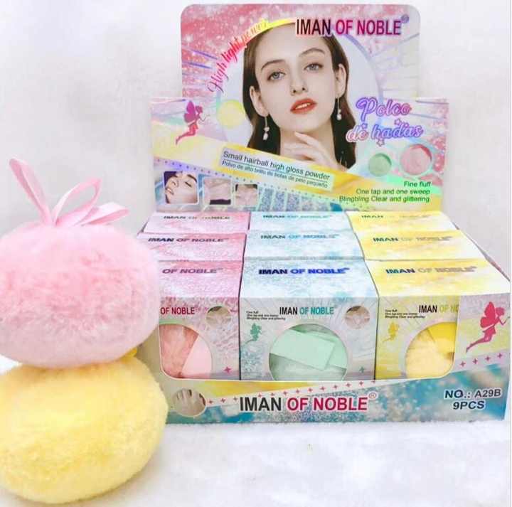 Body Glitter Highlighter Ball Makeup Puff - Solovelooita