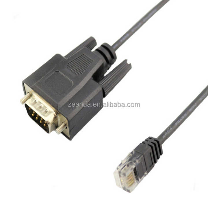 High Quality OEM Rs232 Db9 Male Rs232 Serial to Rj45 Adapter Cable