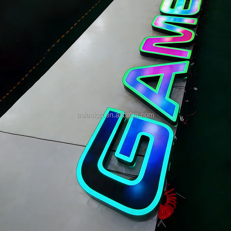 Premium Full Color RGB Illuminated Channel Letter Energy Saving ...