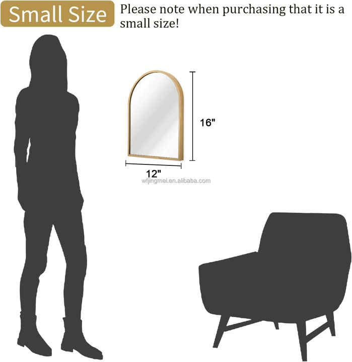 Arch Wall Mirror for Bathroom,Mirrors for Wall, Small 16"x12",Vanity ...