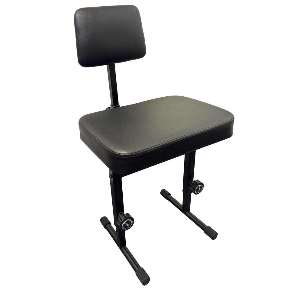 Black Mechanical Adjustable Piano Stool with Stainless Steel Frame for ...
