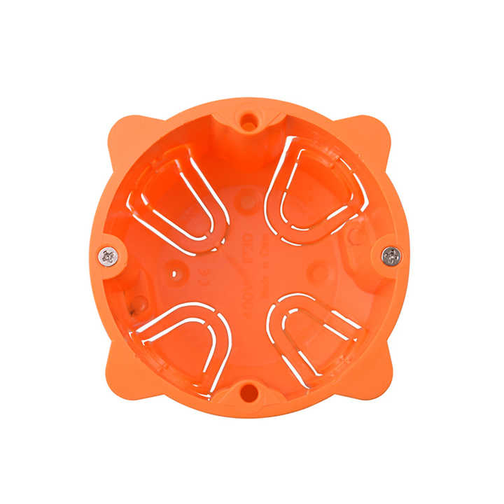EU Standard 86 Type Orange Plastic Wall Mounted Electrical Box