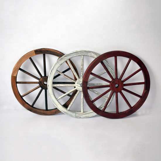 Wooden Wagon Wheels With Hub Axle,Metal Strip Reinforced - Buy Wooden ...