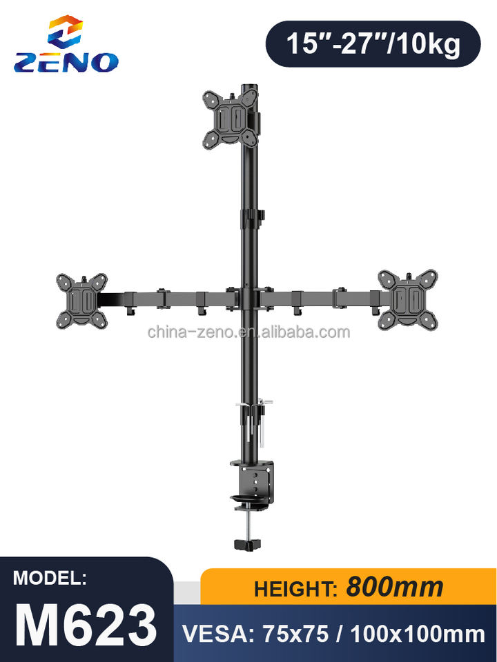 Zeno M624 Quad Monitor Stand Gas Spring Heavy Duty 4 Screen 360° Rotate ...